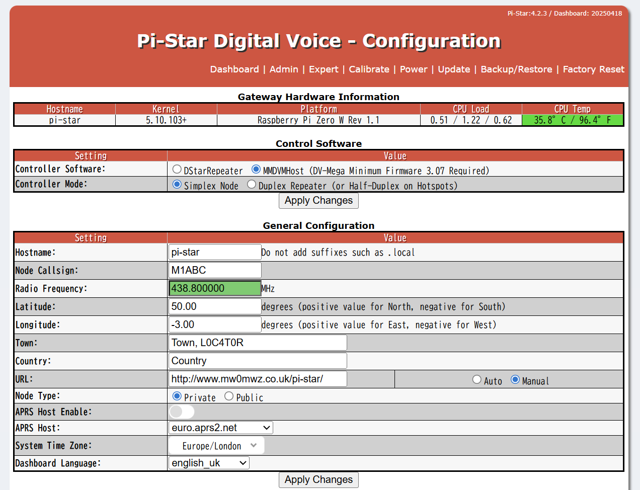 Pi-Star HotspotでDMRを使う(その1) – honkytonk